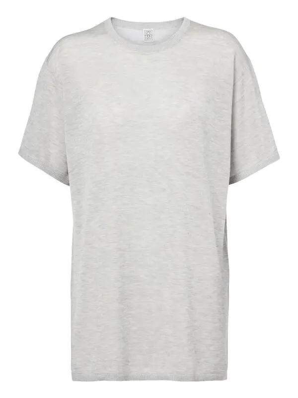 TOTEME Semi-sheer T-shirt - Grey