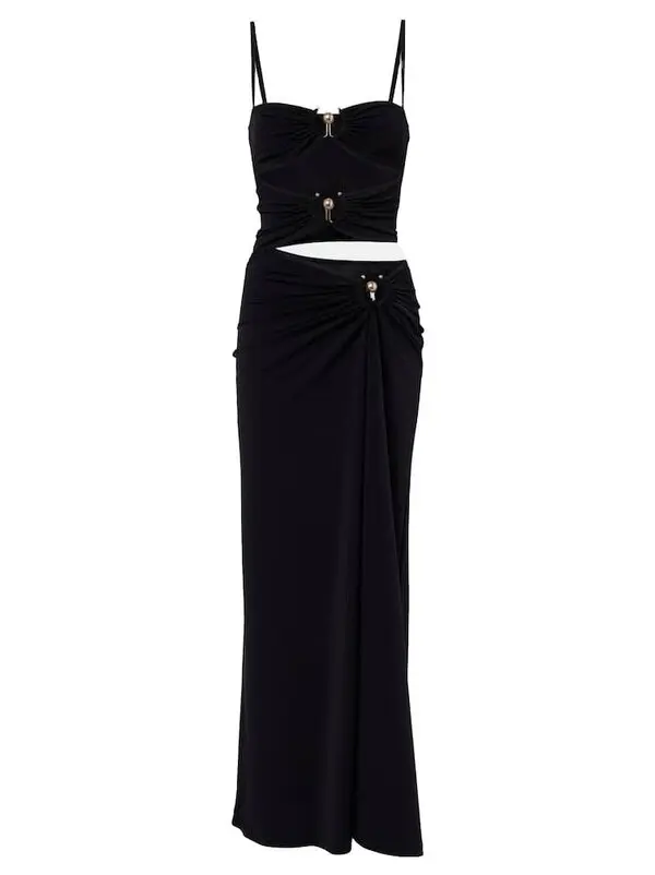 Christopher Esber Orbit Jersey Maxi Dress - Black