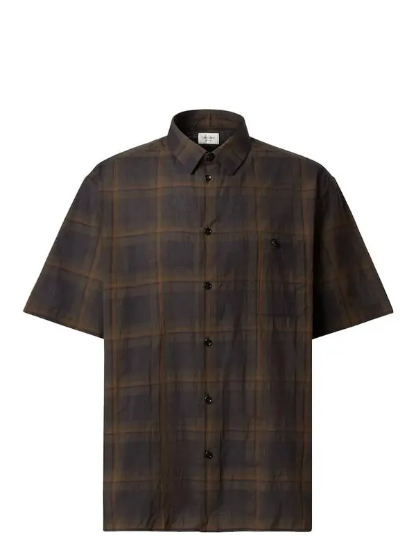 Saint Laurent Tartan Checked Cotton Voile Shirt - Multicoloured