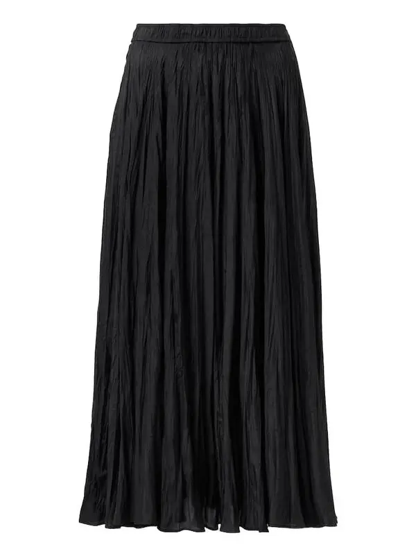 JOSEPH Sully Silk Midi Skirt - Black