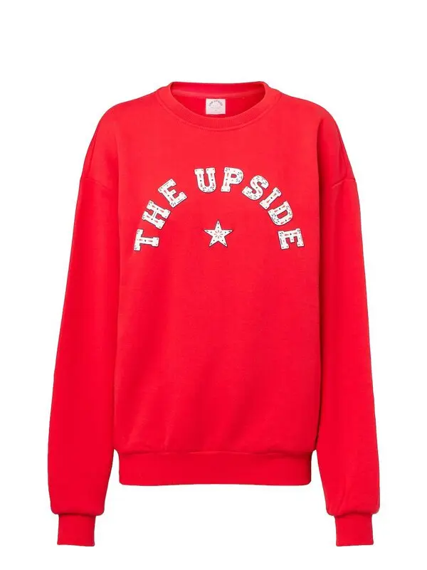 The Upside Ranchero Saturn Cotton Sweater - Red