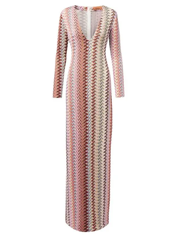 Missoni Zigzag Lamé Gown - Multicoloured