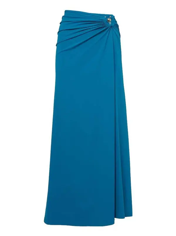 Christopher Esber Orbit Gathered Maxi Skirt - Blue
