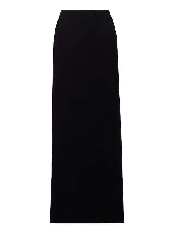 TOTEME Side-slit Crêpe Maxi Skirt - Black
