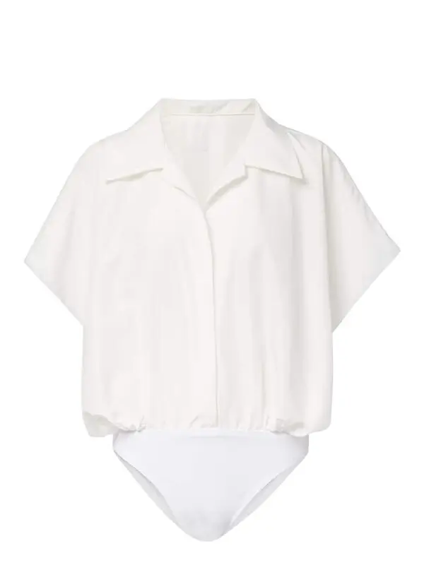 Norma Kamali Oversized Bodysuit - White