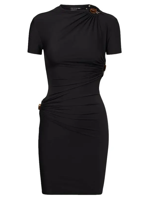Christopher Esber Orbit Ruched Mini Dress - Black