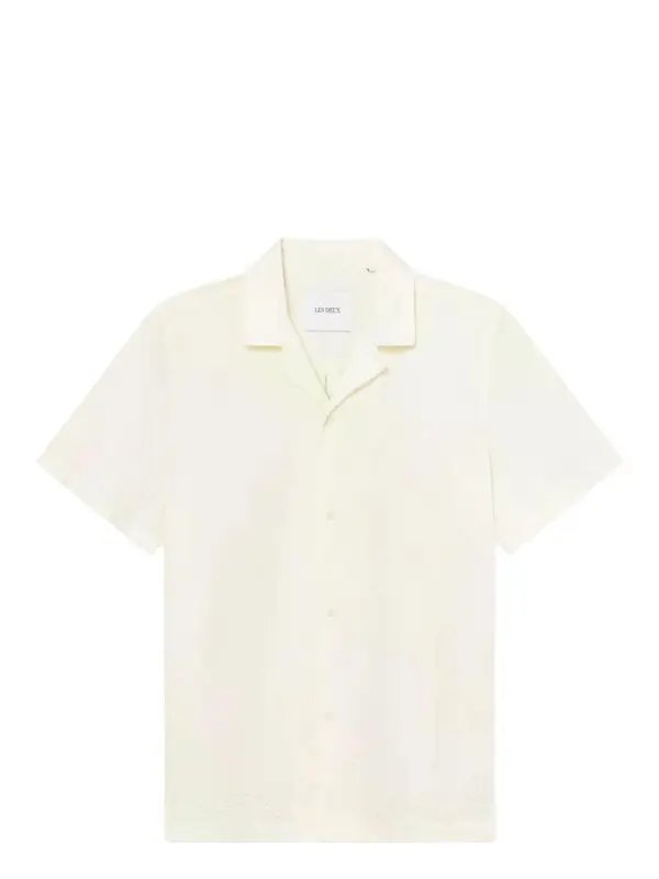 LES DEUX Embroidered Short-sleeve Shirt - Pink