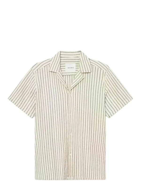LES DEUX Striped Short-sleeve Shirt - Pink