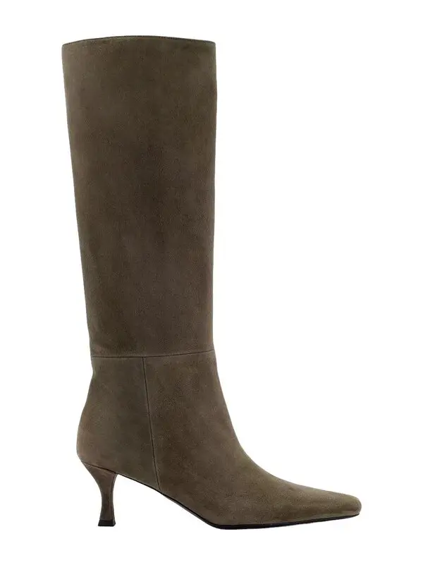 Proenza Schouler Suede Knee-high Boots - Green