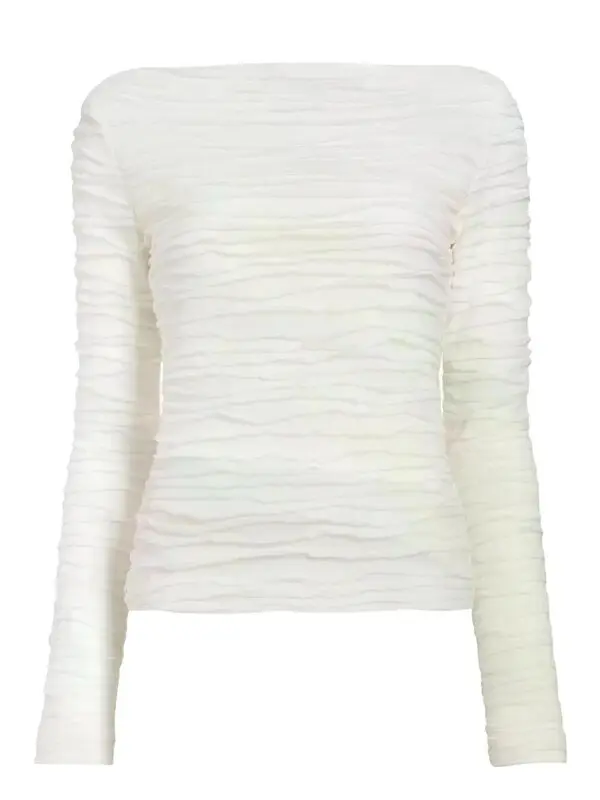 Proenza Schouler White Label Ruched Long-sleeve Top - White