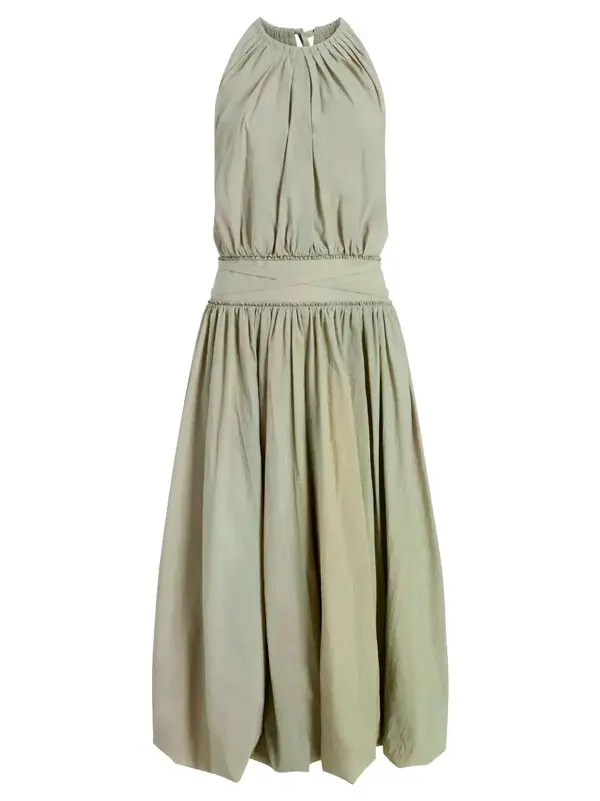 Proenza Schouler White Label Gathered Halterneck Midi Dress - Green