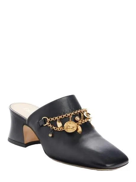 Chloé Charms Leather Mule - Black