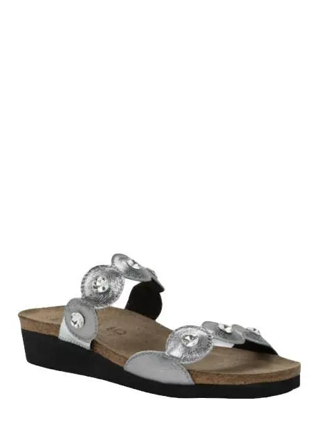 Naot Hailey Slide Sandal - Dark Pewter Leather