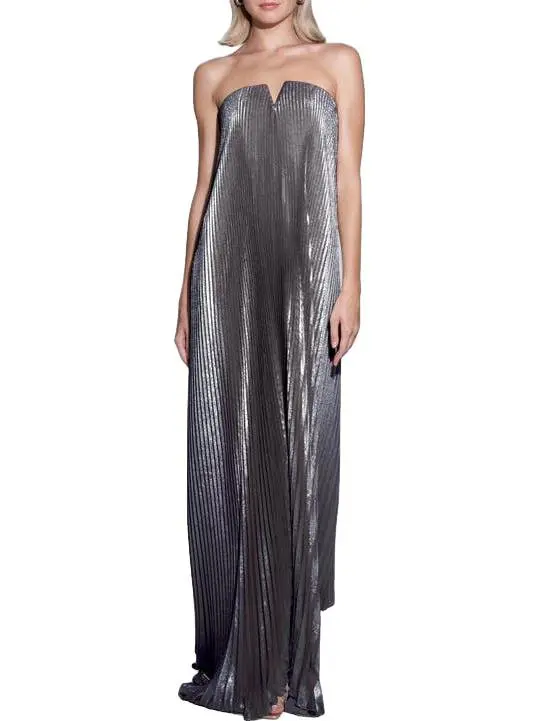 L'IDEE Black Tie Gown - Gunmetal Shimmer