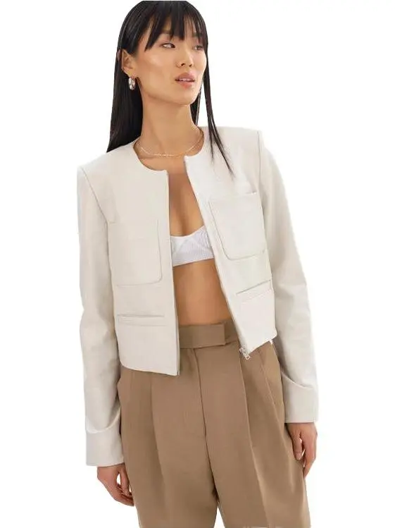 LAMARQUE Linette Leather Jacket - Whisper White