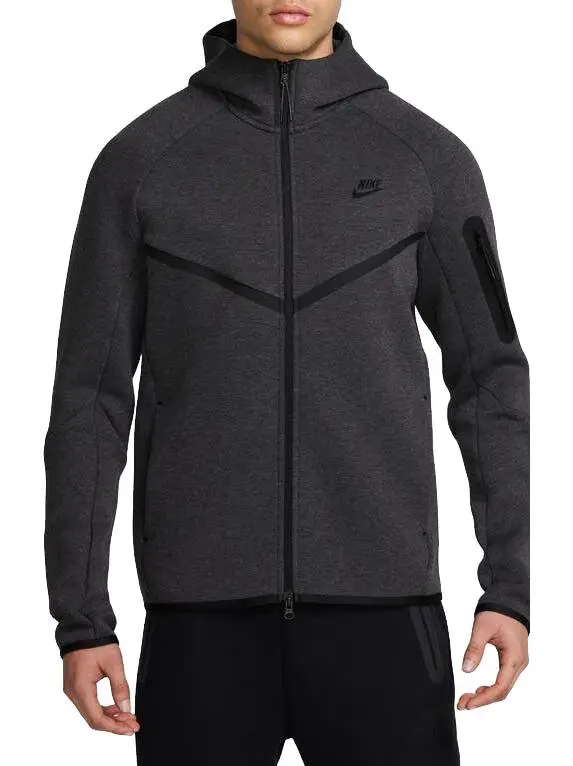 Nike Tech Windrunner Zip Hoodie - 032 Black Heather/black