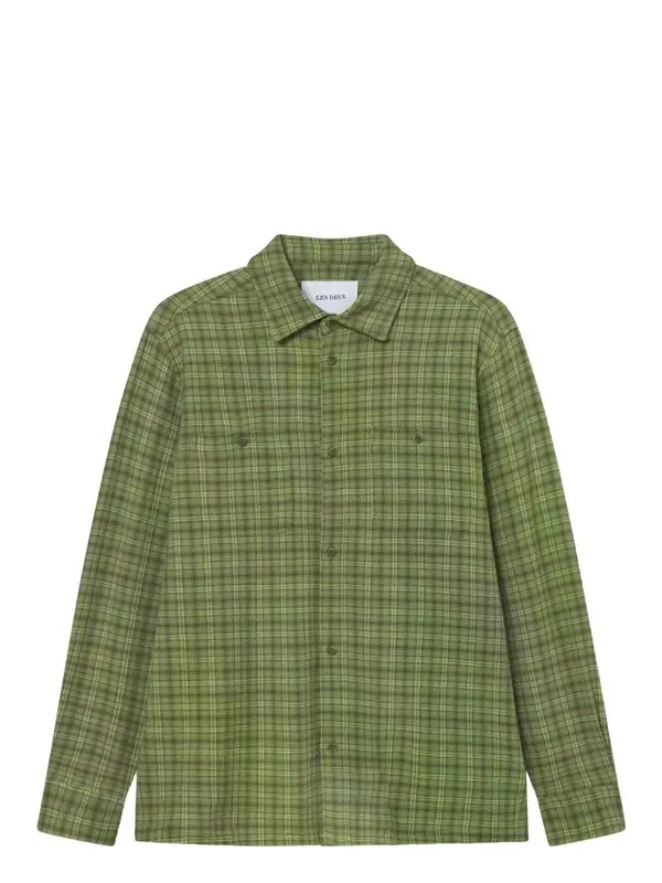 LES DEUX Checked Chest-pocket Shirt - Green
