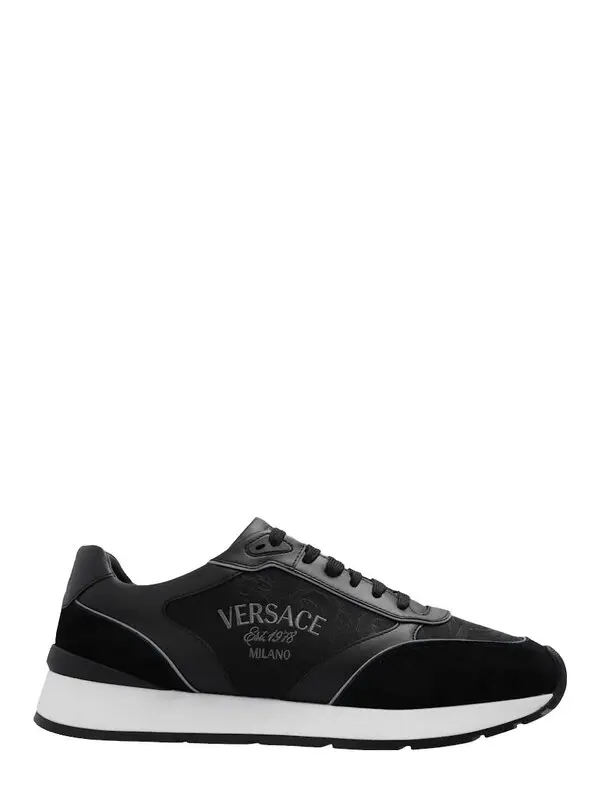 Versace Milano Lace-up Sneakers - Black