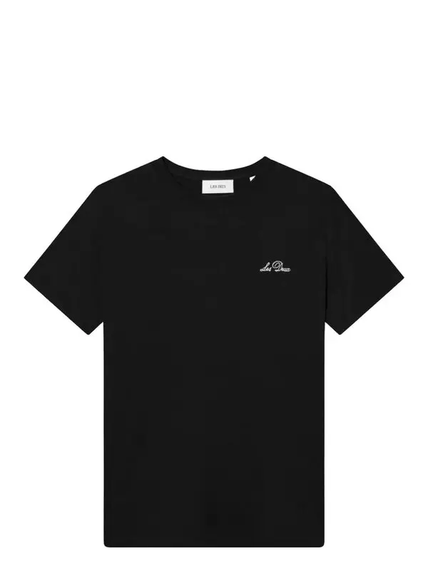 LES DEUX Embroidered T-shirt - Black