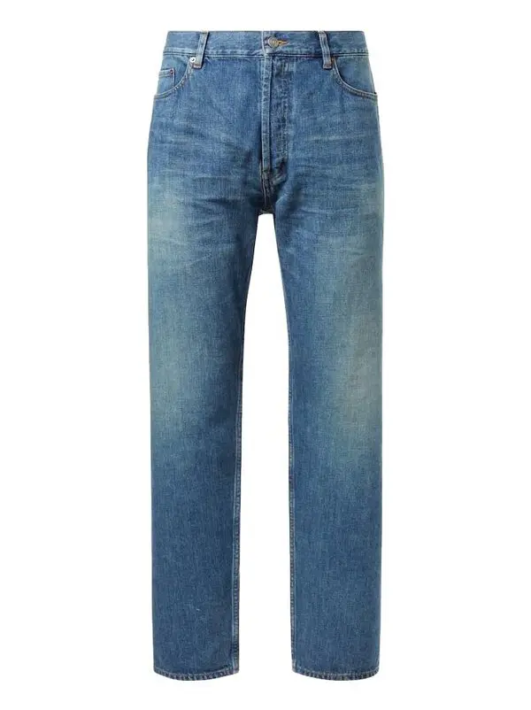 Saint Laurent Mick Mid-rise Straight Jeans - Blue
