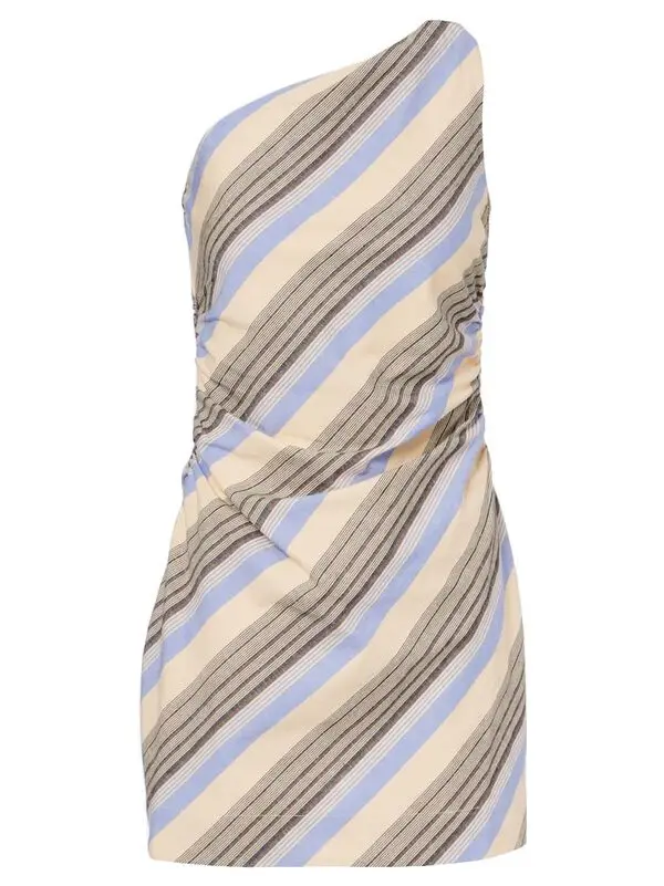 Faithfull The Brand Marga Cotton And Linen Minidress - Multicoloured