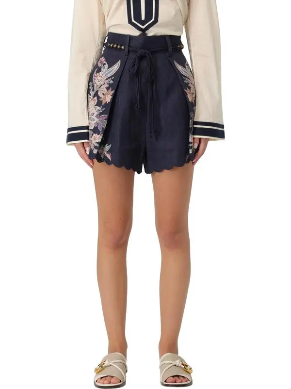 Zimmermann Floral Short - Navy