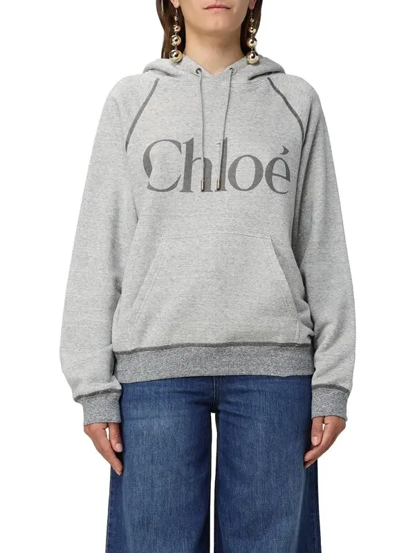 Chloé Logo Hoodie - Grey