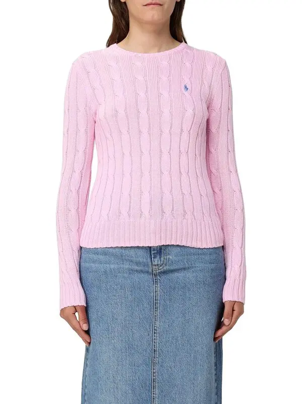 Polo Ralph Lauren Cable Knit Crewneck Sweater - Pink