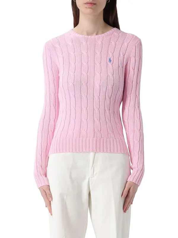 Polo Ralph Lauren Cable Knit Crewneck Sweater - Pink