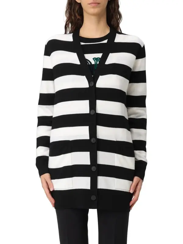 Max Mara Striped Sweater With Appliqué Detailing - White