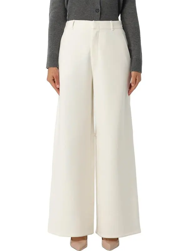 Max Mara Wide Leg Tailored Pants - White
