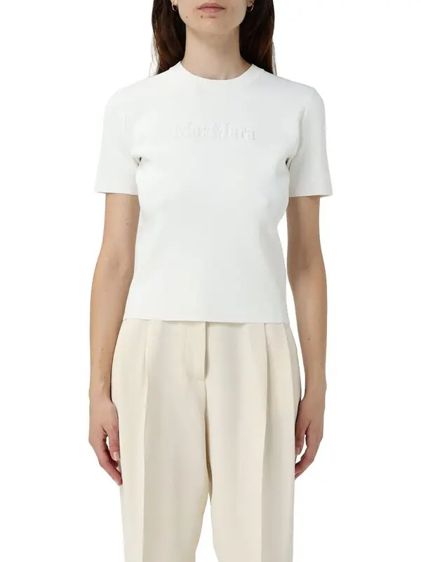 Max Mara Short Sleeve Sweater - White