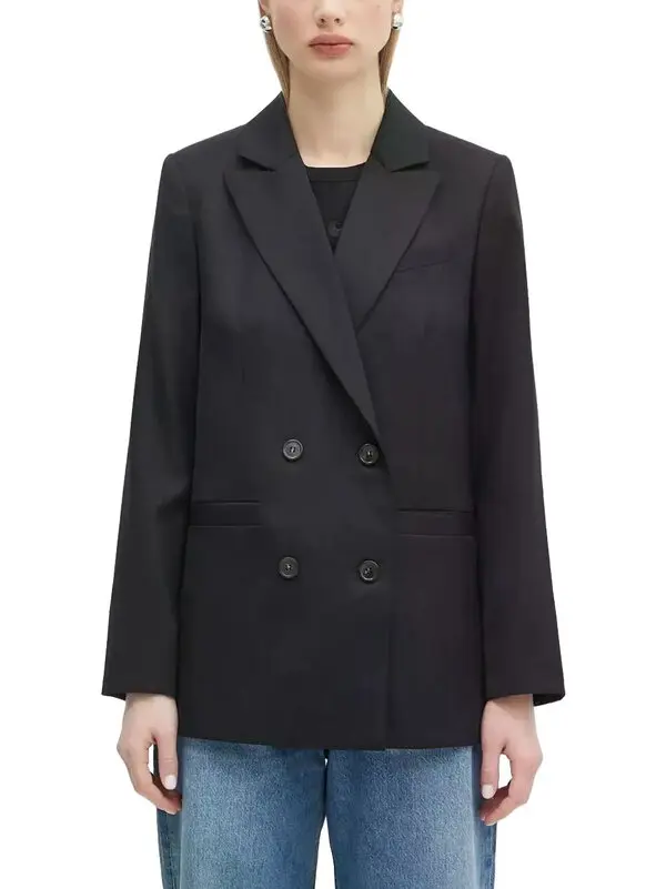 A.p.c. Lucy Double-breasted Wool Blazer - Black
