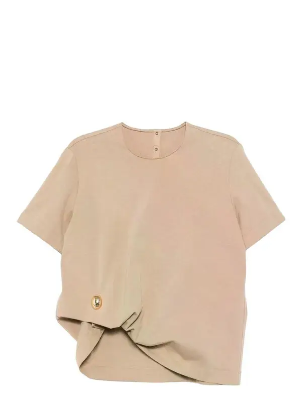 JNBY Kink-embellished T-shirt - Brown
