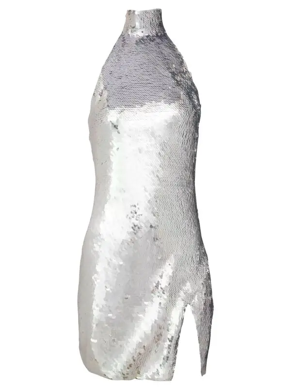 Balmain Sequin-embellished Mini Dress - Silver