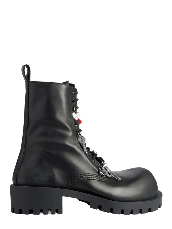 Balenciaga Hummer Lace-up Bootie - Black