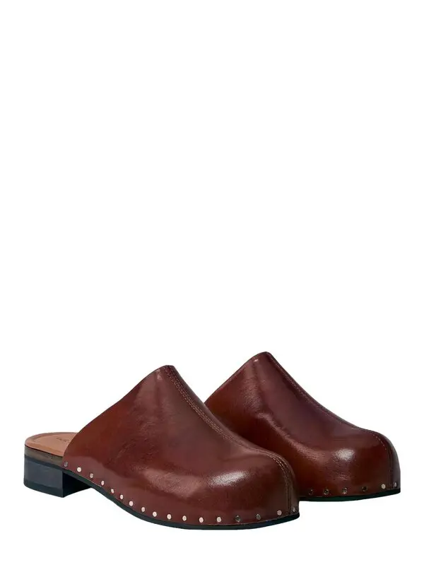 Our Legacy Leather Slippers - Brown