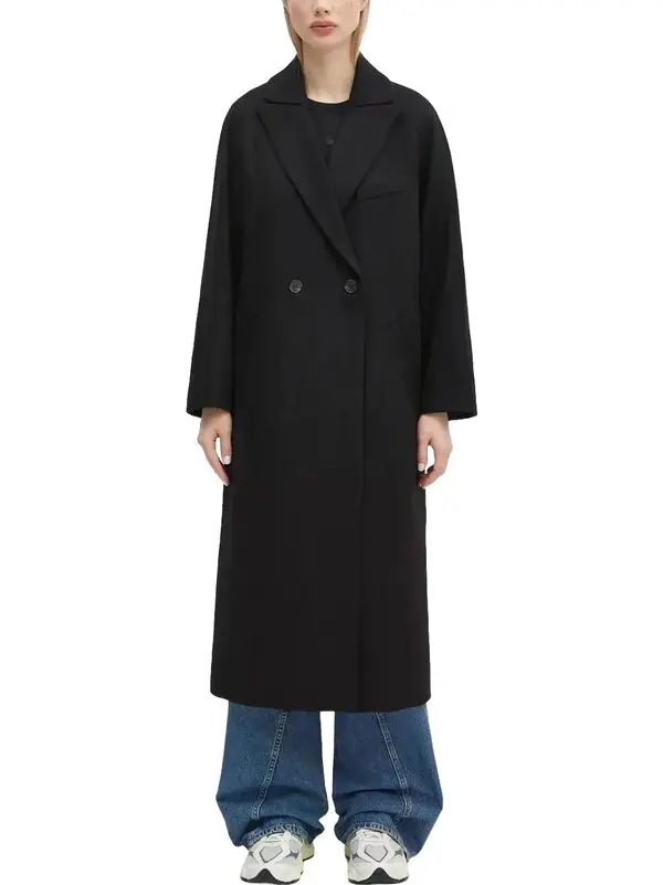 A.p.c. Double-breasted Wool Coat - Black