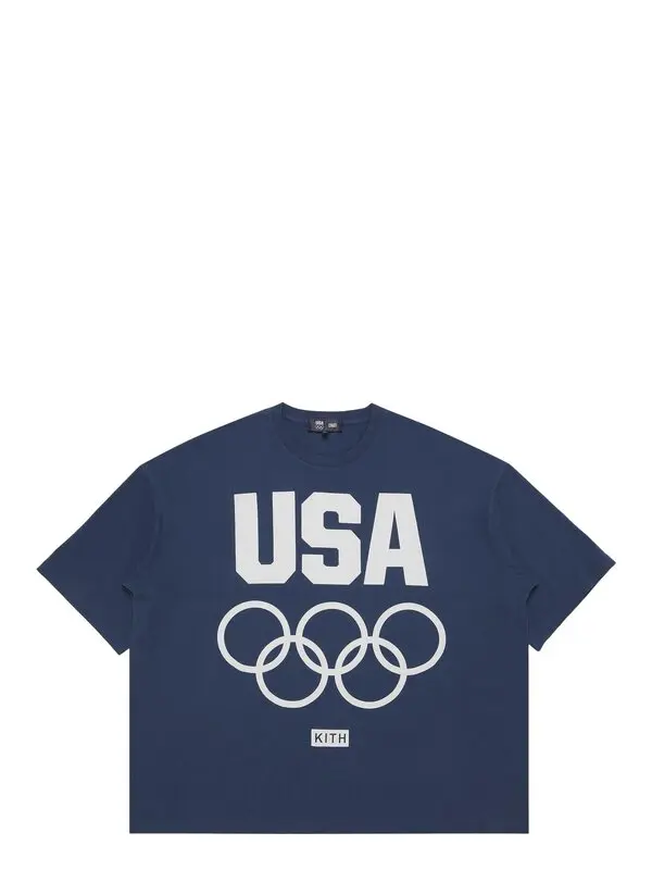 Kith For Team Usa Washed Bishop Tee - Blue
