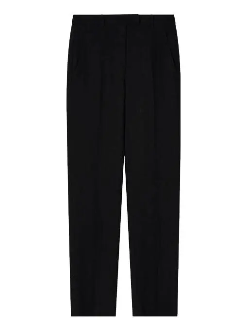 Emporio Armani Waffle Weave Technical Fabric Trousers - Black