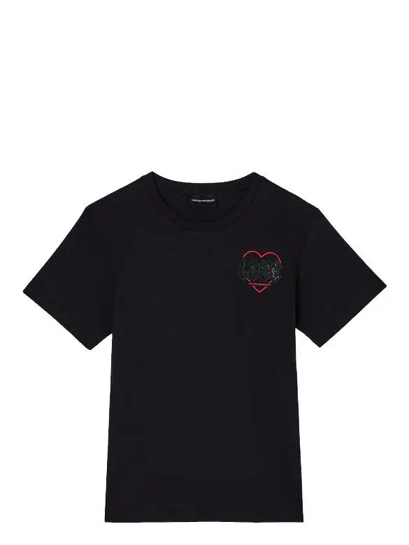 Emporio Armani Valentine's Day Capsule Jersey T-shirt - Black