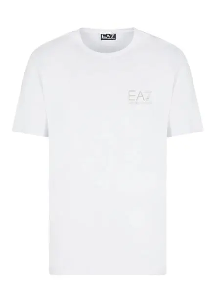 Emporio Armani Gold Label Short-sleeved T-shirt In A Viscose Blend - White