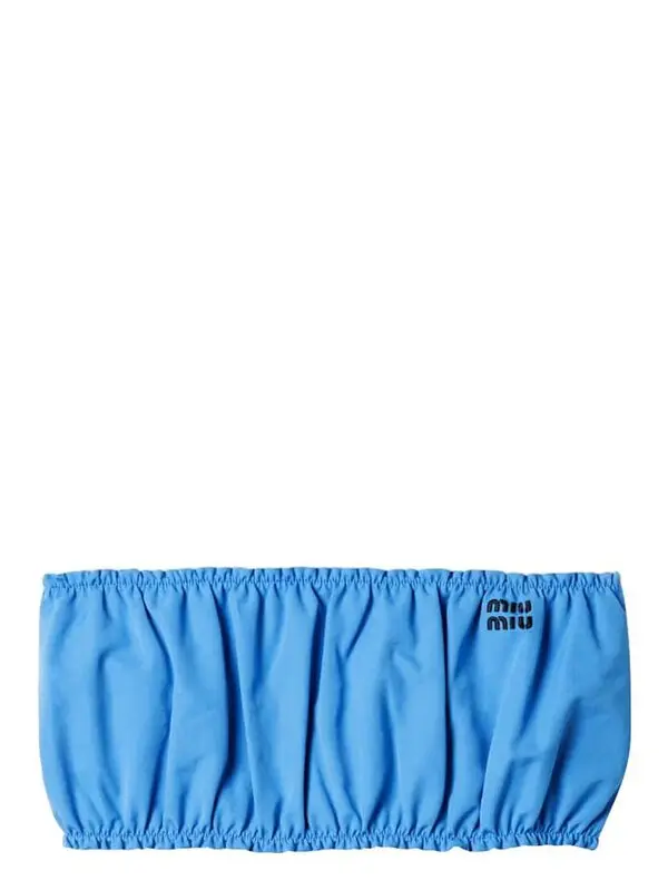 Miu Miu Poplin Bandeau Top - Pervinca