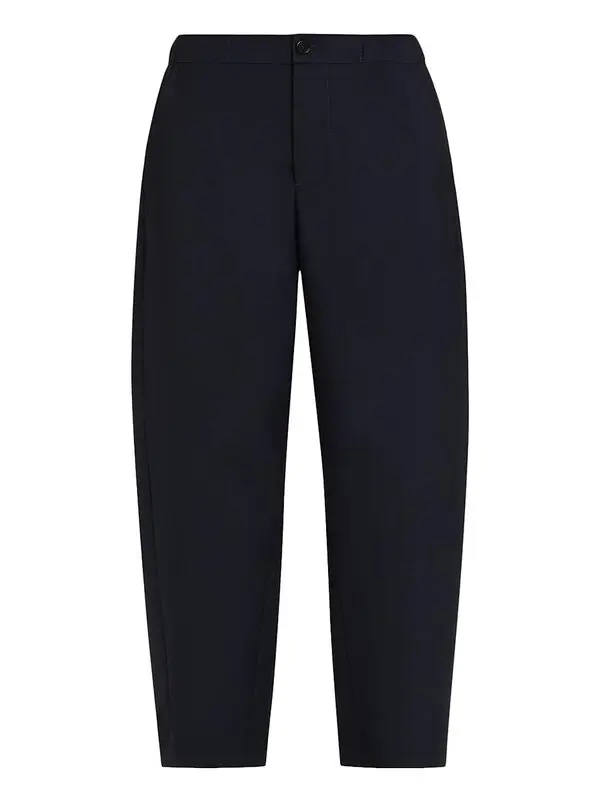 Marni Elastic Waistband Straight-leg Trousers - Midnightb