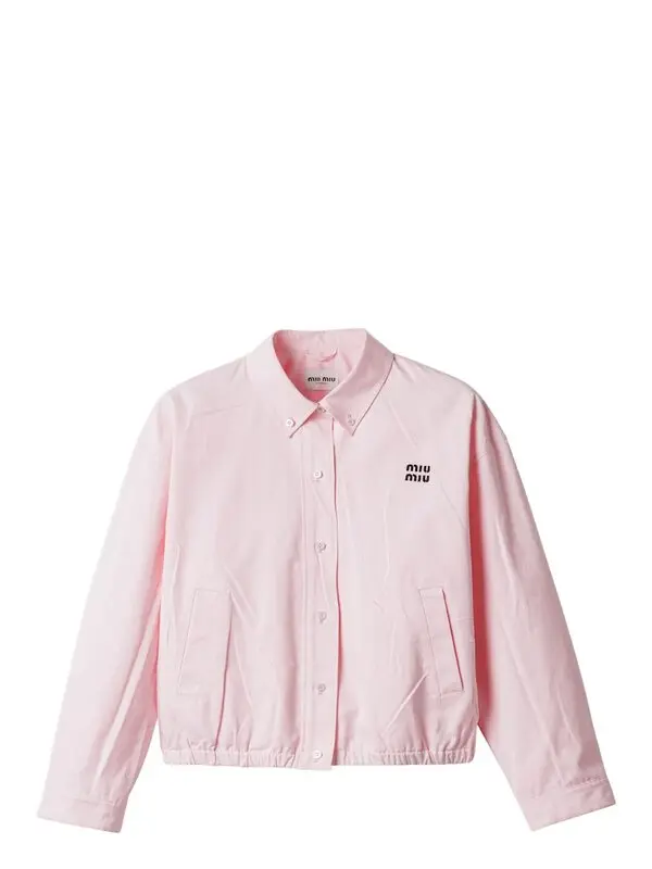 Miu Miu Cotton Poplin Button-front Shirt Jacket - Alabastro