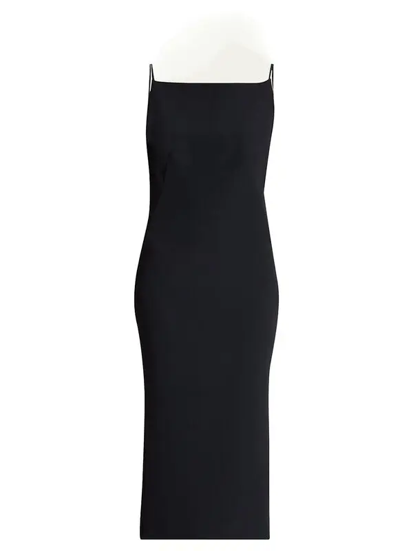 Givenchy Square-neck Sleeveless Midi Dress - Black