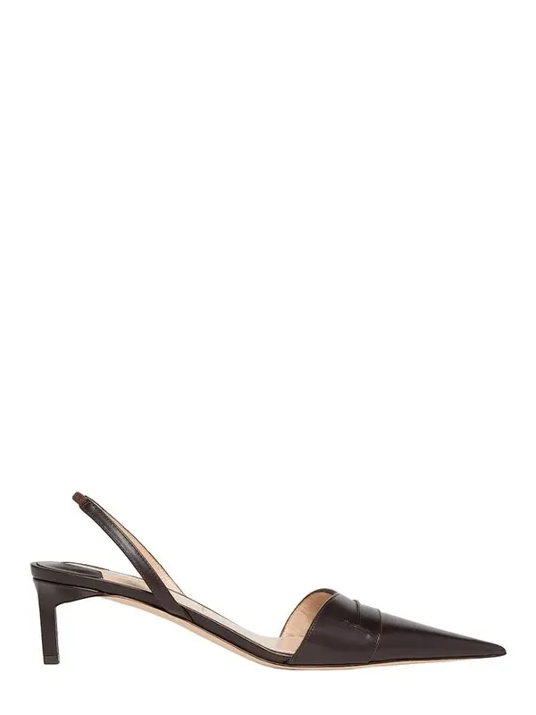 TOM FORD Eva Soft Calf Leather Slingback Pumps - Espresso