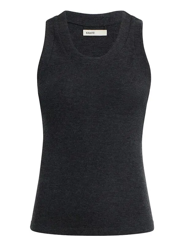 Khaite Isha Tank Top - Charcoal