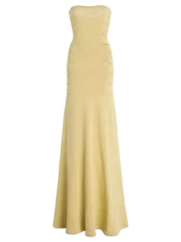 DIOTIMA Mavis Strapless Knit Maxi Dress - Yellow