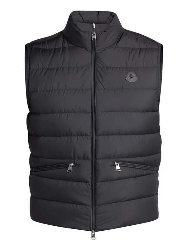 Moncler Treompan Nylon Down Puffer Vest - Black